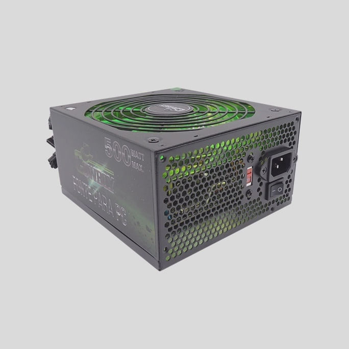Fonte Atx 500W Real Pc Gamer Computador Super Silenciosa Cowboy Knup Kp ...