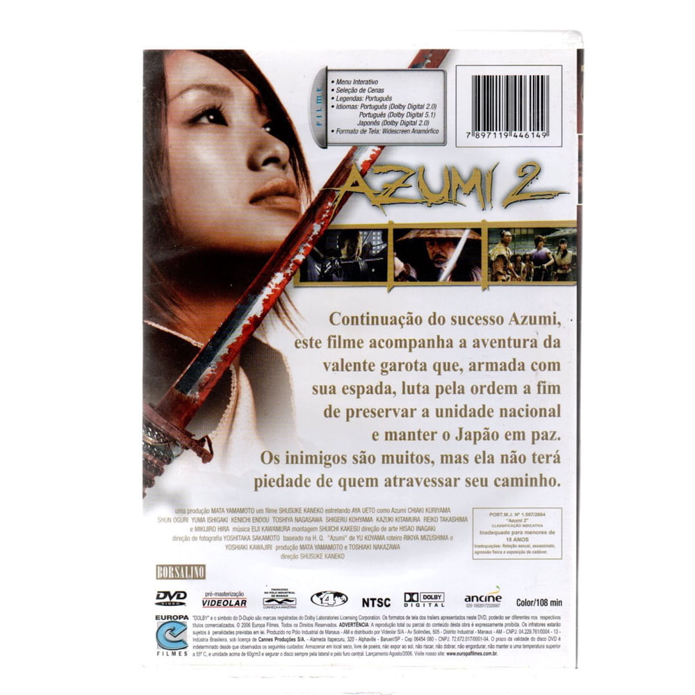 Dvd azumi 2 - aya ueto em Promoção | Ofertas na Americanas
