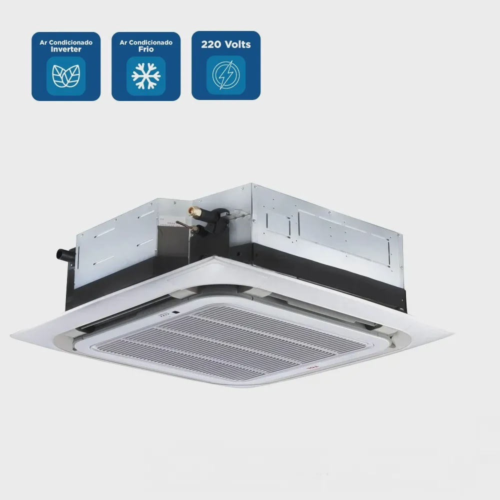 Ar Condicionado Split Cassete 4 Vias Inverter tcl 55000 BTU/h Frio ...
