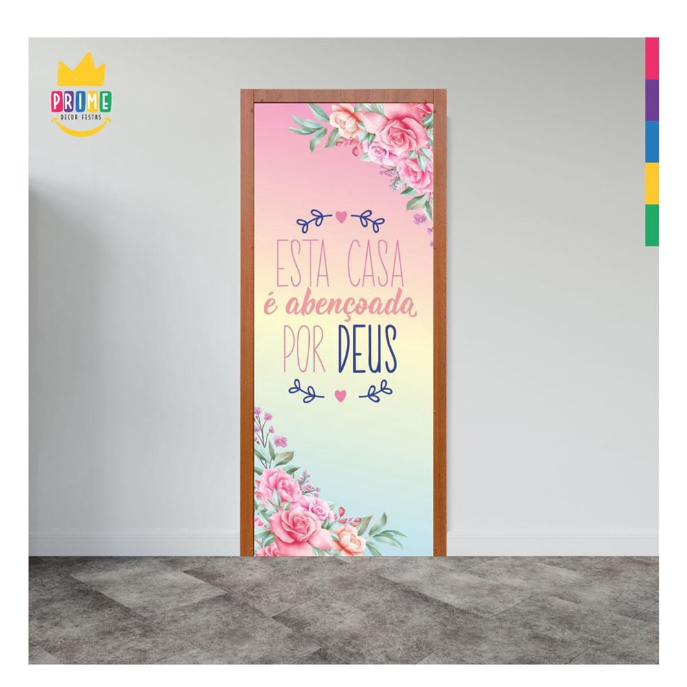 Painel Capa De Porta Frases 3D Em Tecido 0,85M X 2,10M em Promoção ...