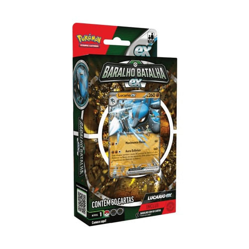 Deck Cards Pokémon Baralho de Batalha ex Lucario Com 60 Cartas - Com ...