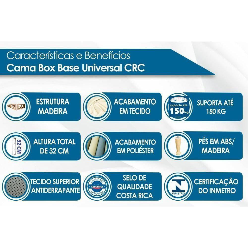 Cama Box Base Queen Universal Suede Brown (158x198x20) - Costa Rica em ...