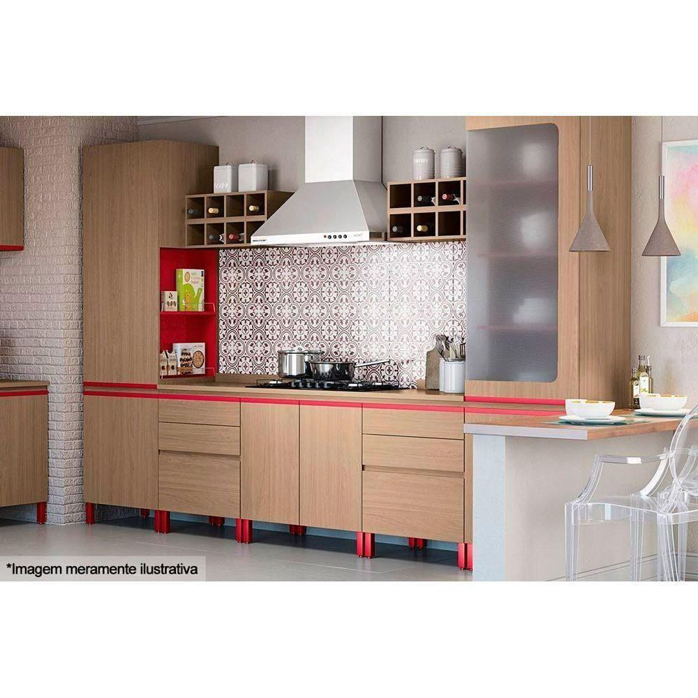 Módulo Cozinha Kappesberg Maxxi Tampo Para Balcão Cooktop E608 80cm Canela-kappesberg em ...