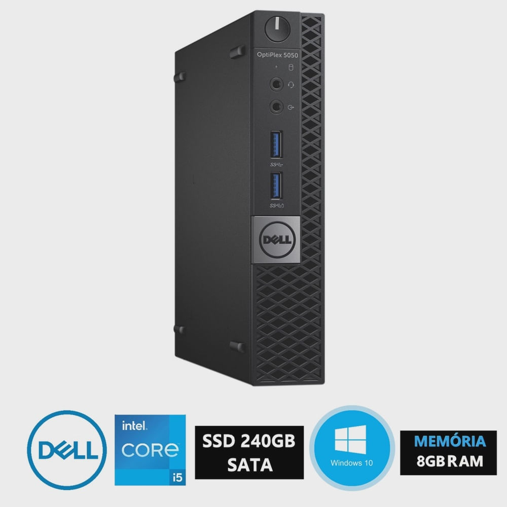 Mini Computador Dell Optiplex 5050 Core i5-6100T 6ª Ger 8gb 240gb ssd ...