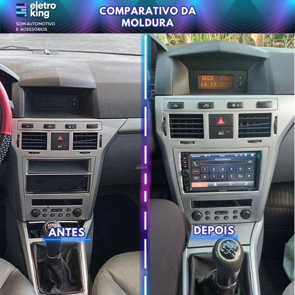 Central Multimídia Mp5 Gm Vectra + Moldura Câmera Ré Espelha Usb Bt em ...