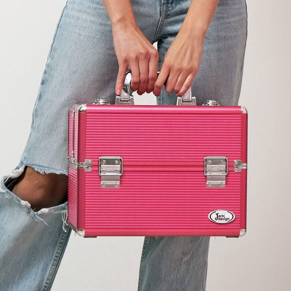 Maleta Profissional De Maquiagem Pink Tamanho Grande Jacki Design em ...