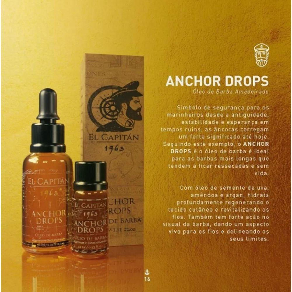 Óleo De Barba Anchor Drops 30ml El Capitán em Promoção | Ofertas na ...