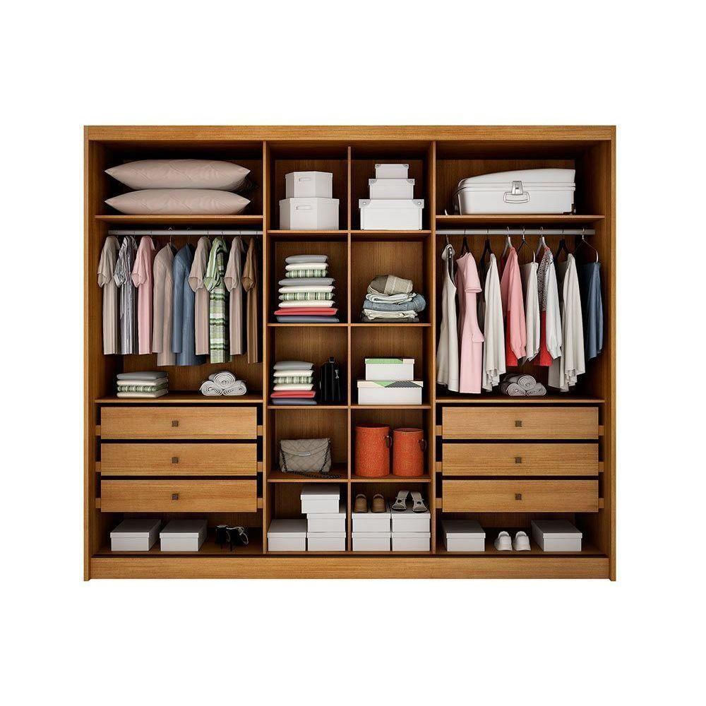 Guarda Roupa 3 Portas E 6 Gavetas Diamond-londres Plus Branco - Novo ...