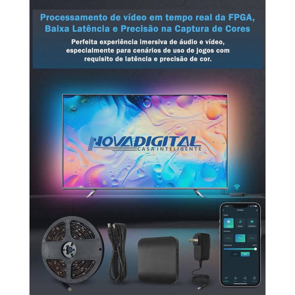 Kit fita LED ambient light novadigital para TV'S 40-50 polegadas em ...