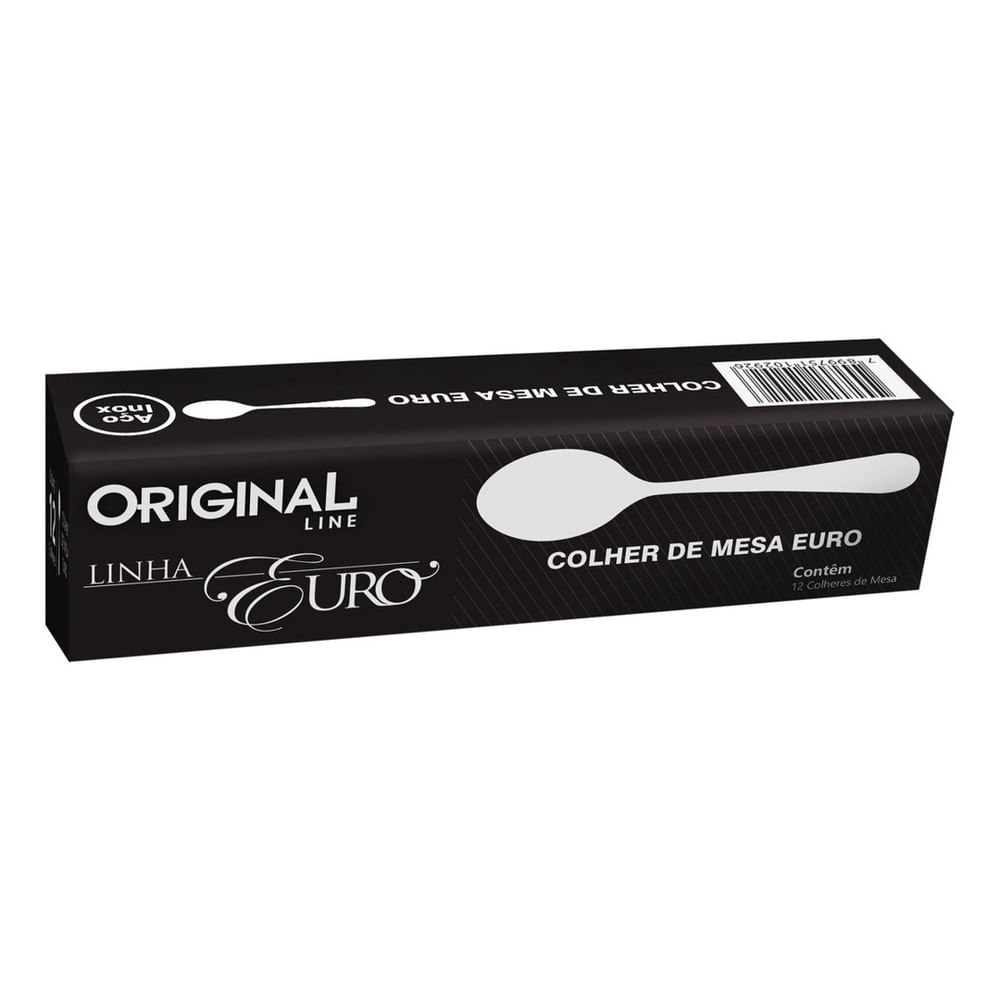 Jogo A o Inox 12 Colher Mesa Buffet Premium Restaurante Euro Em