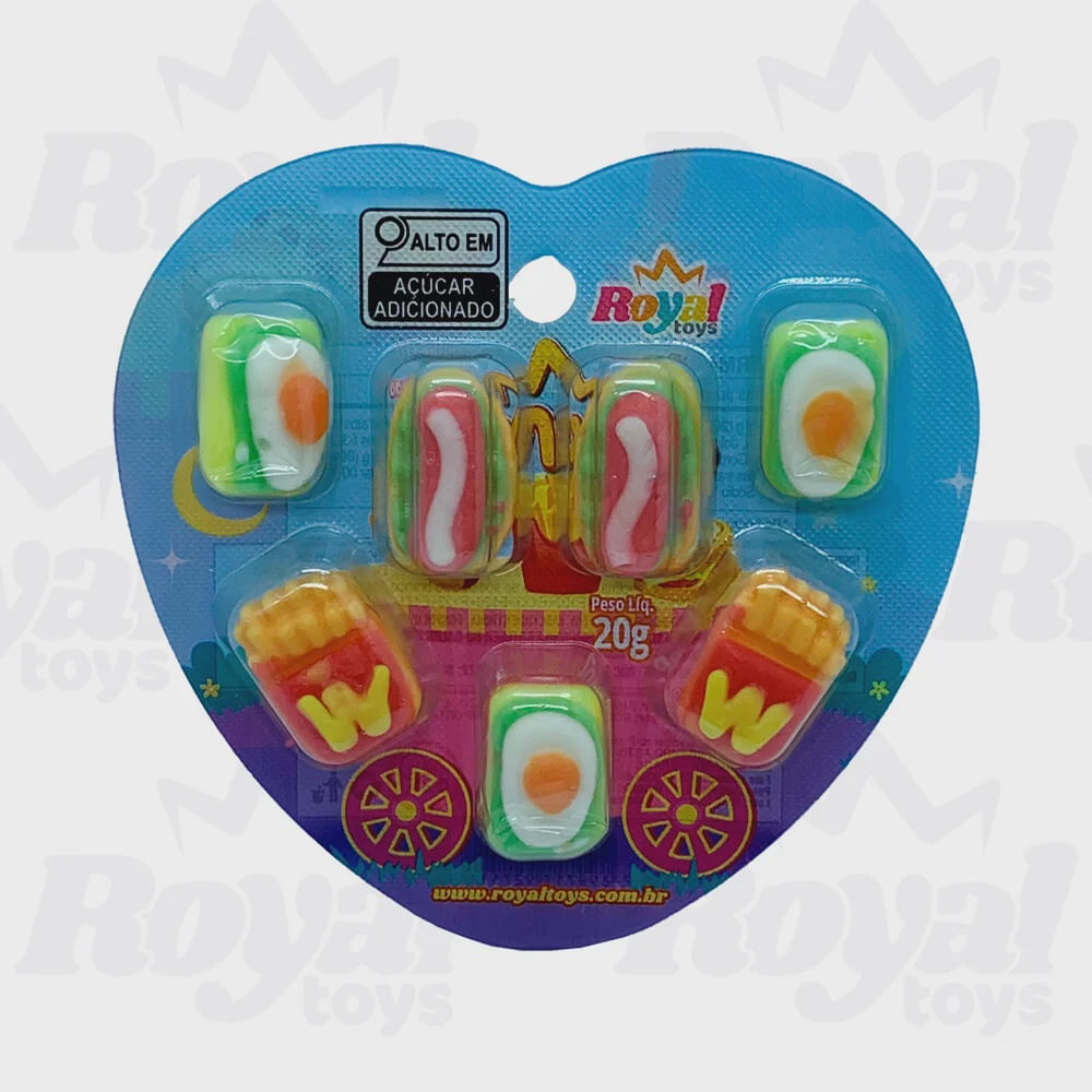 Bala de Goma de gelatina - Fast Food - Caixa com 20 Unidades em ...