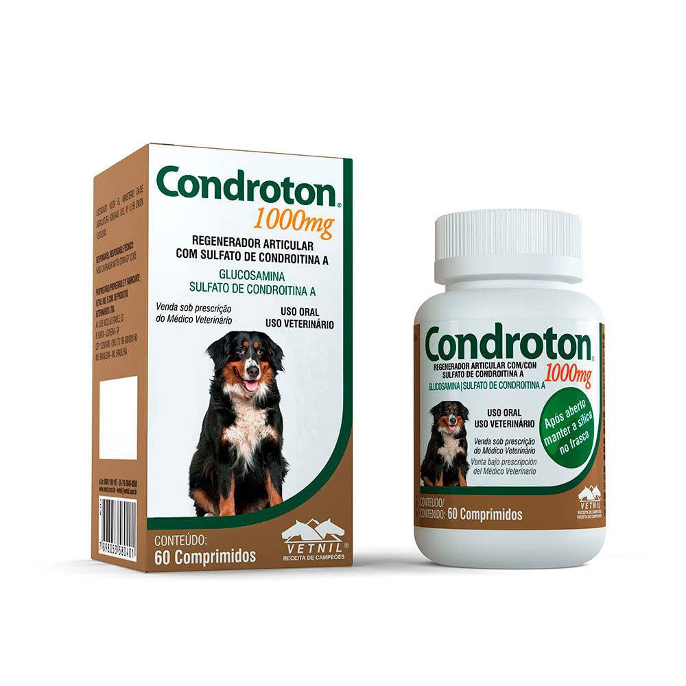 Regenerador Articular Condroton Vetnil 60 Comprimidos 1000mg em ...