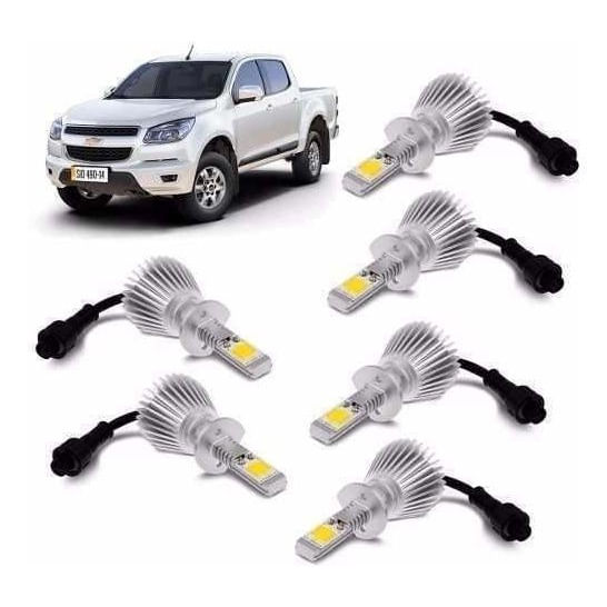 Kit Super Led S10 2012 2013 2014 2015 Farol E Milha 6000K em Promoção ...