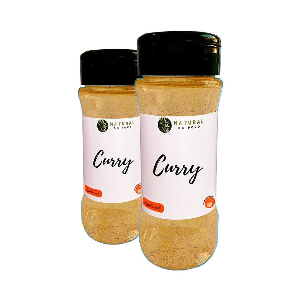 Tempero Selecionado Curry Em Pó Kit 2 Pote Com Dosador 70G em Promoção ...