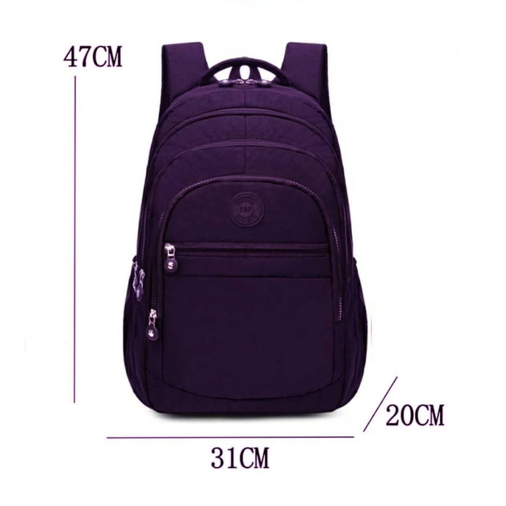 Mochila Feminina Escolar Reforçada Espaço Notebook Roxo em Promoção ...