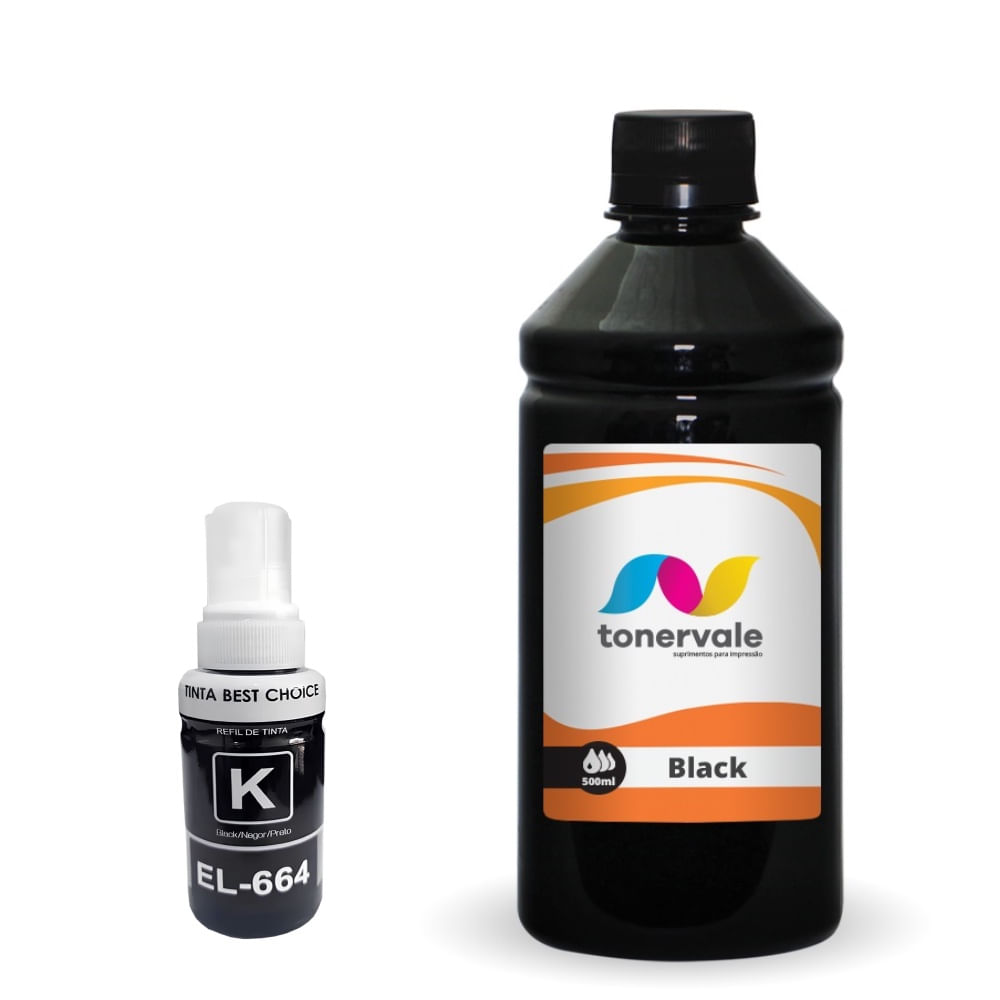 Refil + Tinta Para Epson L210 Black 500ml em Promoção | Ofertas na ...
